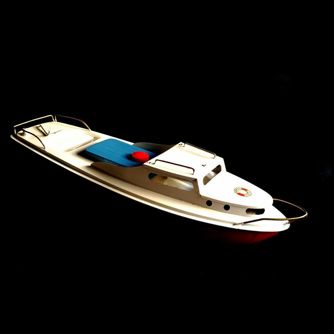 Vintage Clockwork Boat Toys Tinplate Toys Vintage Model Sutcliffe Boat ...
