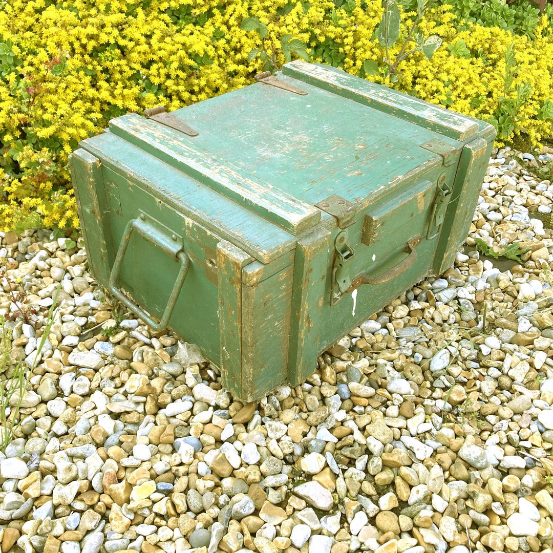 Vintage NATO Wooden Army Ammunition Ammo Storage Tool Box Crate ...