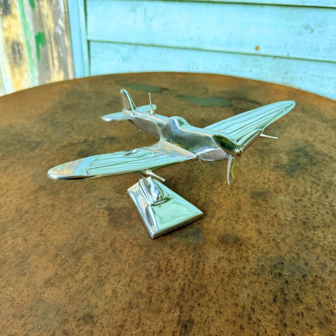 Supermarine Spitfire Model: Polished Steel, 12-inch Wingspan - Etsy