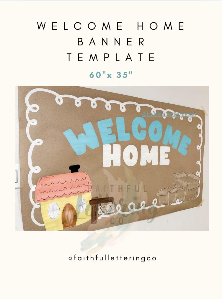 Welcome Home, New Home Banner Template - Etsy