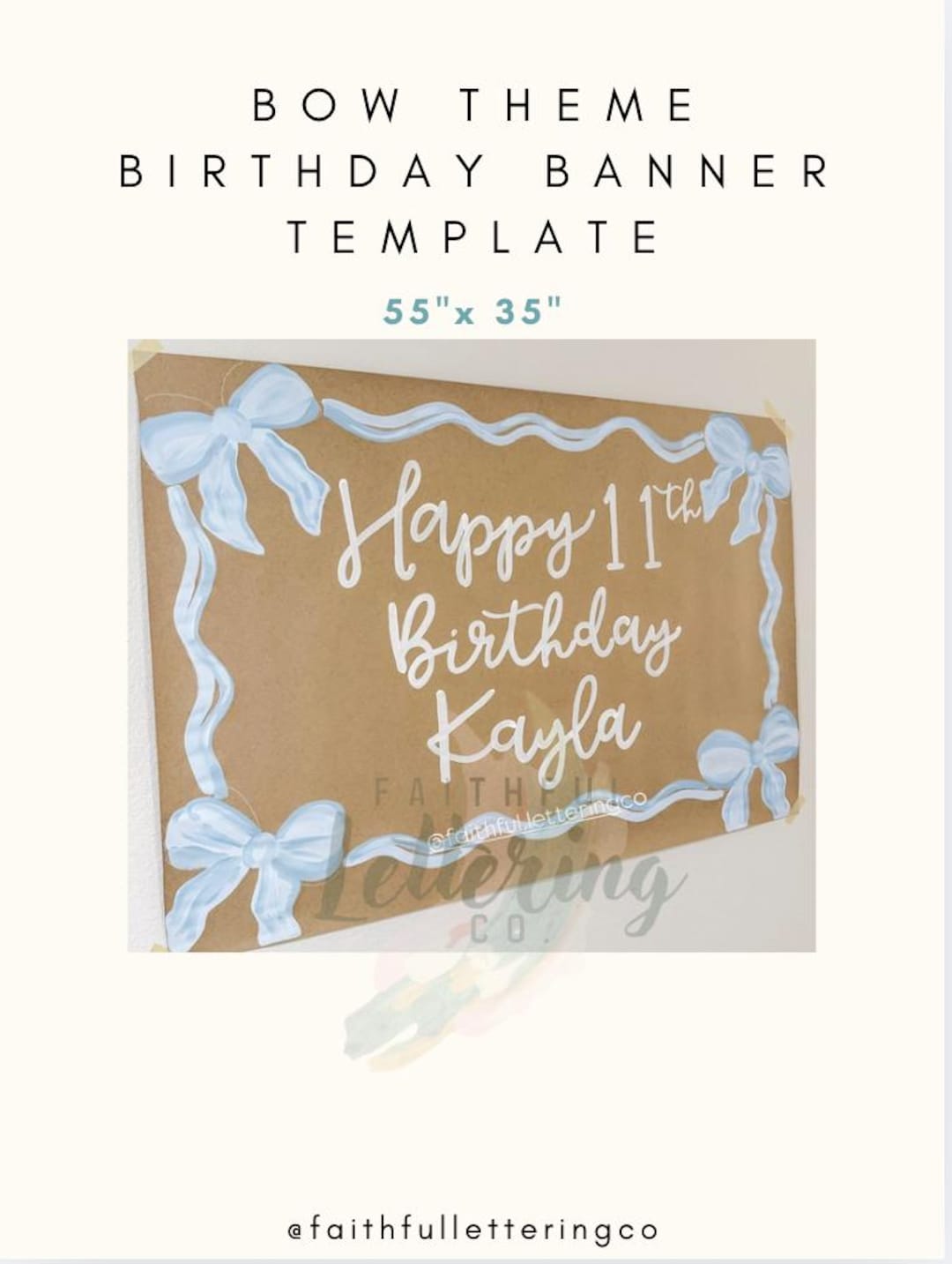 Bow Theme Birthday Banner - Etsy