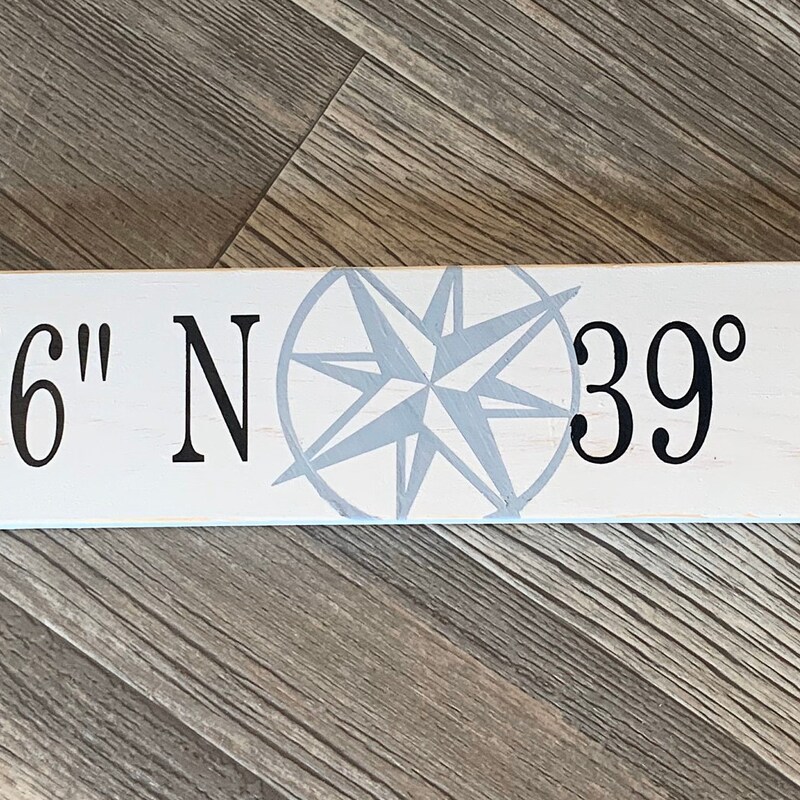 Latitude Longitude Sign - Etsy