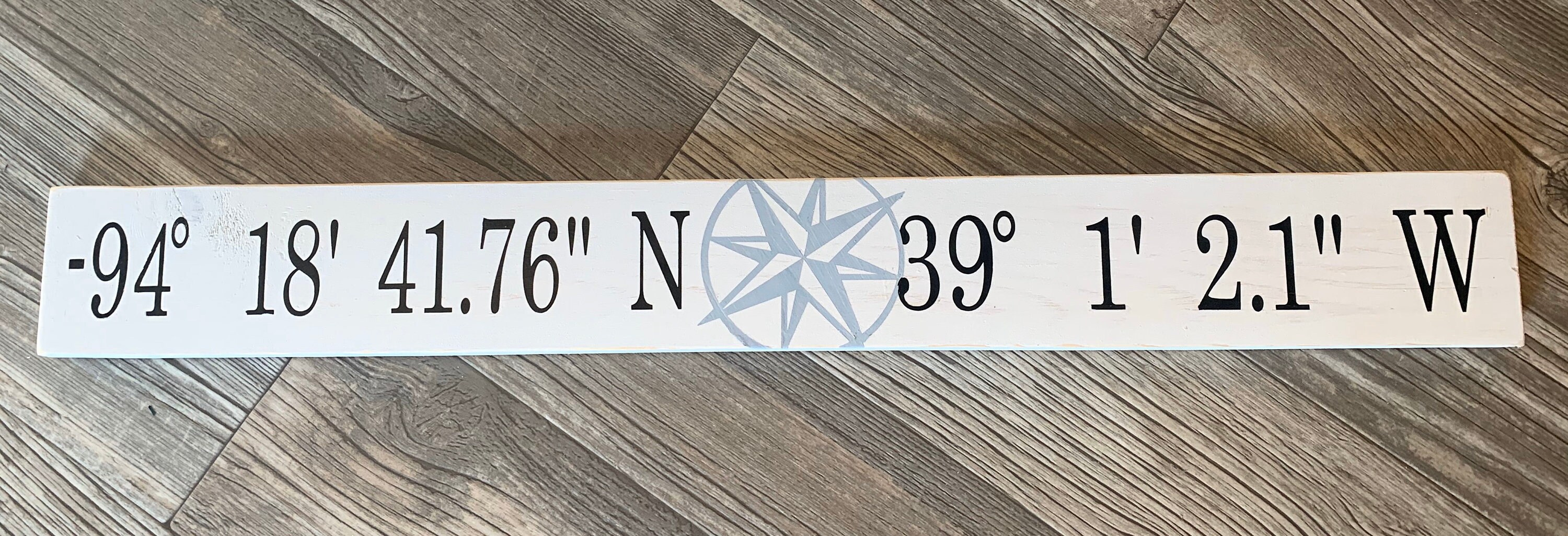 Latitude & Longitude Personalized Wood Sign - Etsy