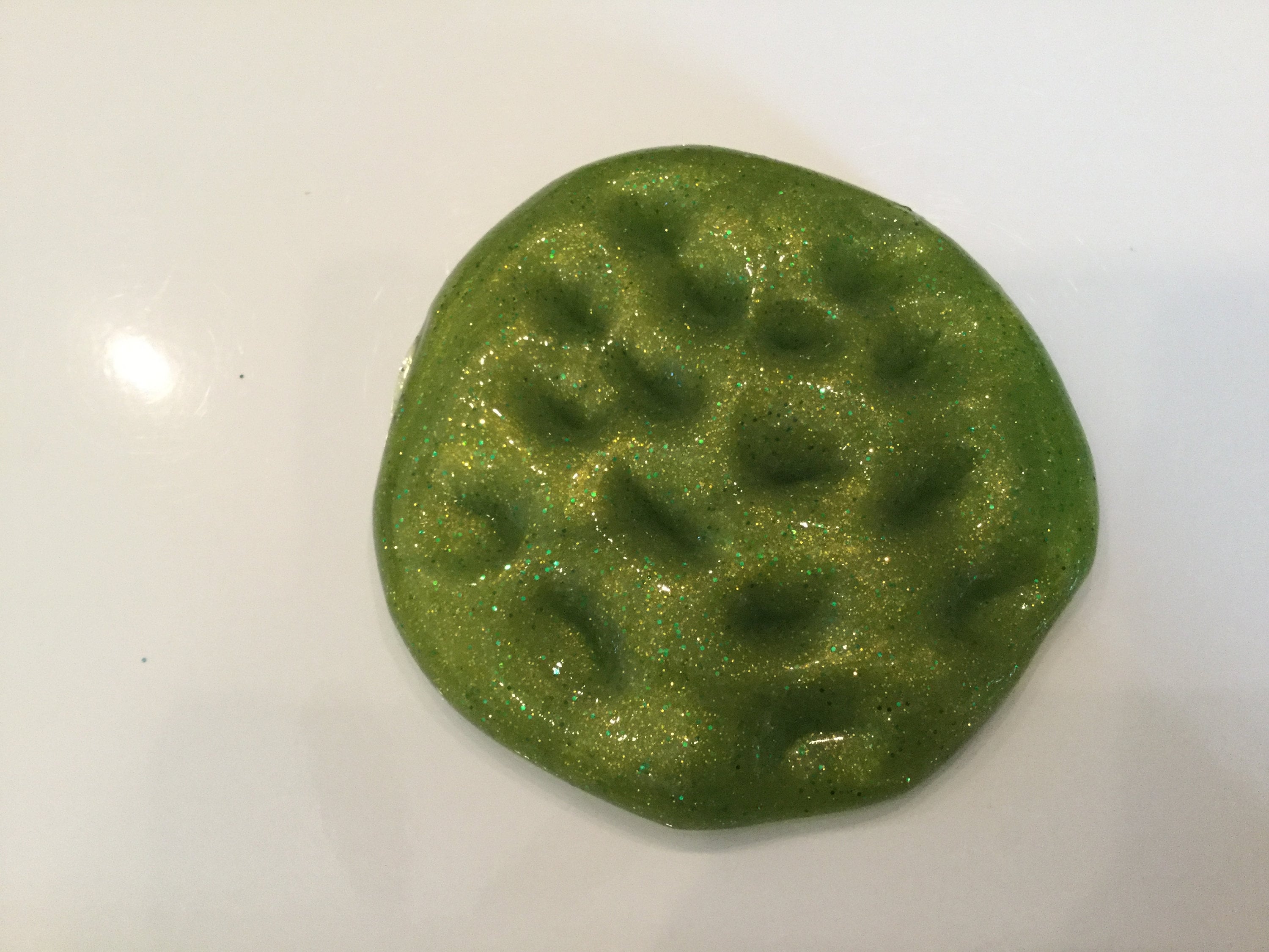 Dark Lime Green Metallic Glitter Slime. - Etsy