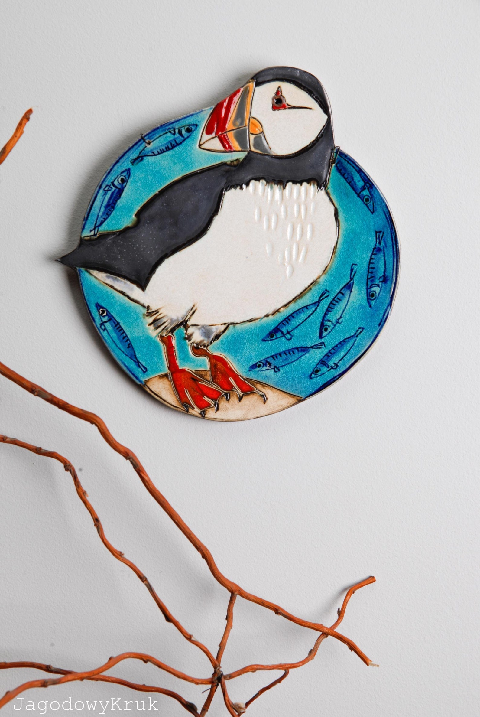 Puffin, Ceramic Wall Decoration, Hand Made - Etsy