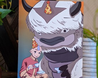 Avatar Last Airbender Birthday Card - Etsy