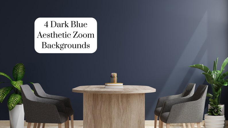 4 Dark Blue Aesthetic Zoom Backgrounds for Video Calls Zoom - Etsy