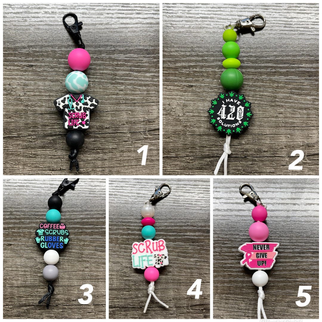 Silicone Bead Keychains - Etsy