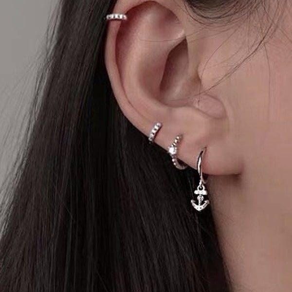 Anchor Earrings - Etsy
