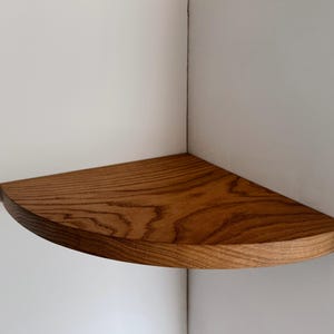 Floating Corner Shelves in Thick Oak Solid Wood - Etsy