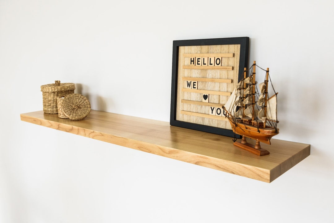 Ash Floating Shelves, Custom Wood Shelves, Rustic Shelves, Bathroom ...