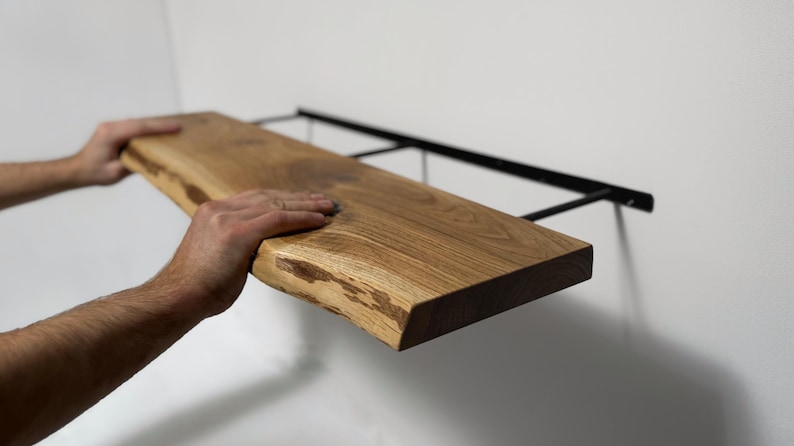 Rustic Walnut Floating Shelf, Live Edge Wood, Custom Sizes - Etsy Australia
