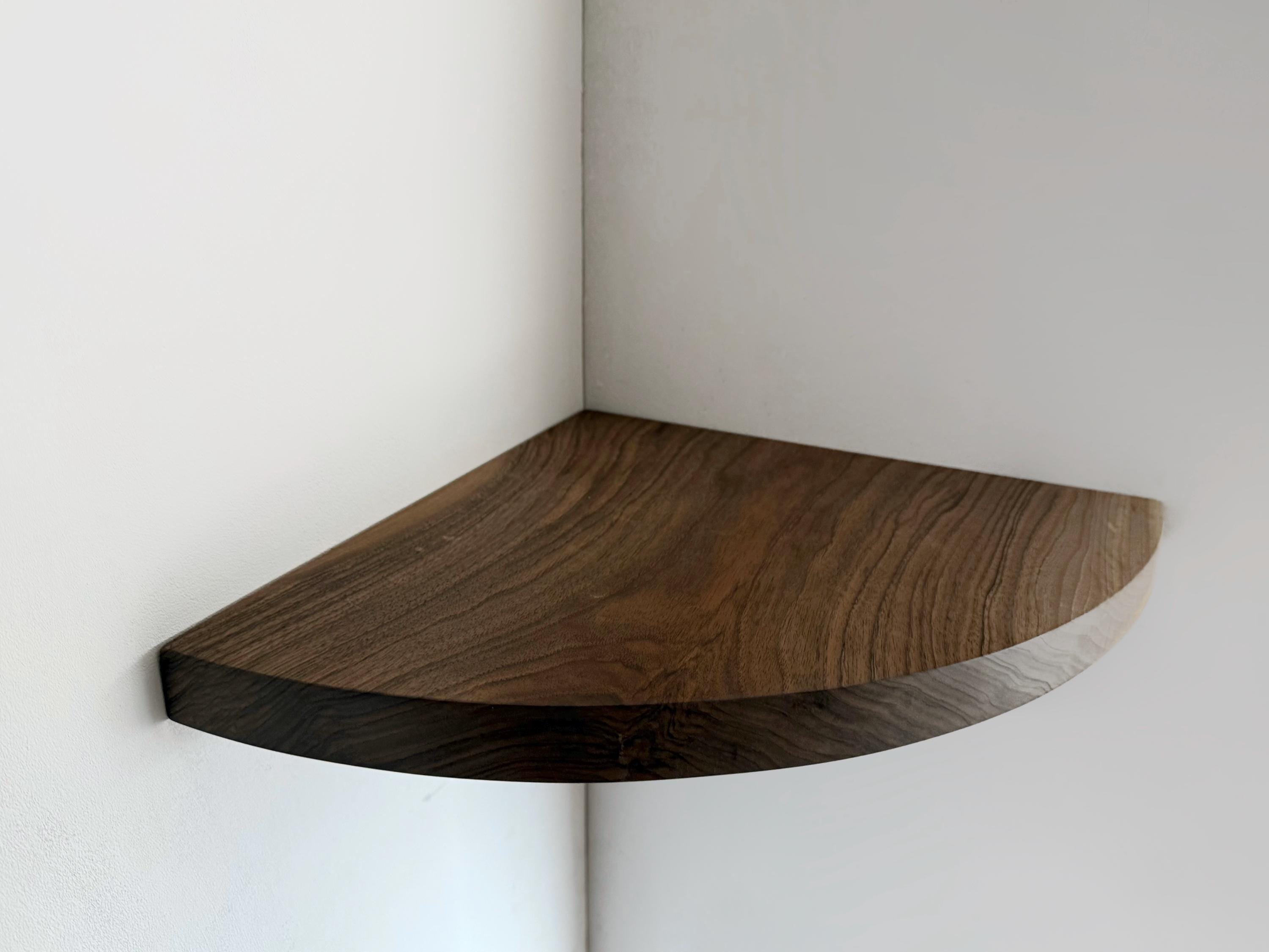 Floating Corner Shelves in Thick Oak Solid Wood - Etsy