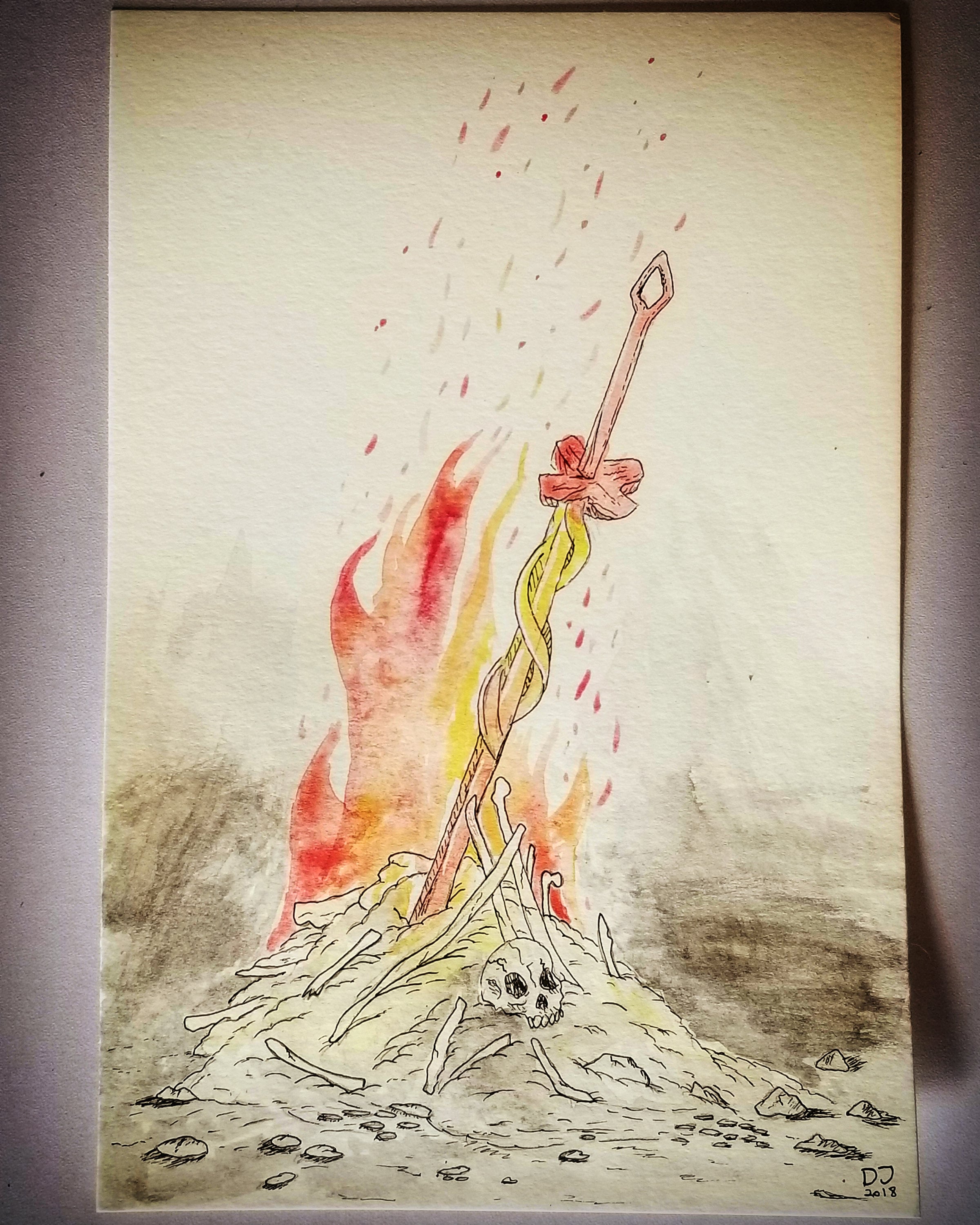 Dark Souls Bonfire Drawing