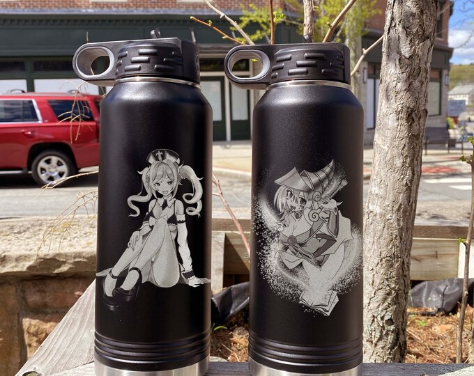 Anime Collage 20 Oz Skinny Dual Lid Insulated Water Bottle - Etsy
