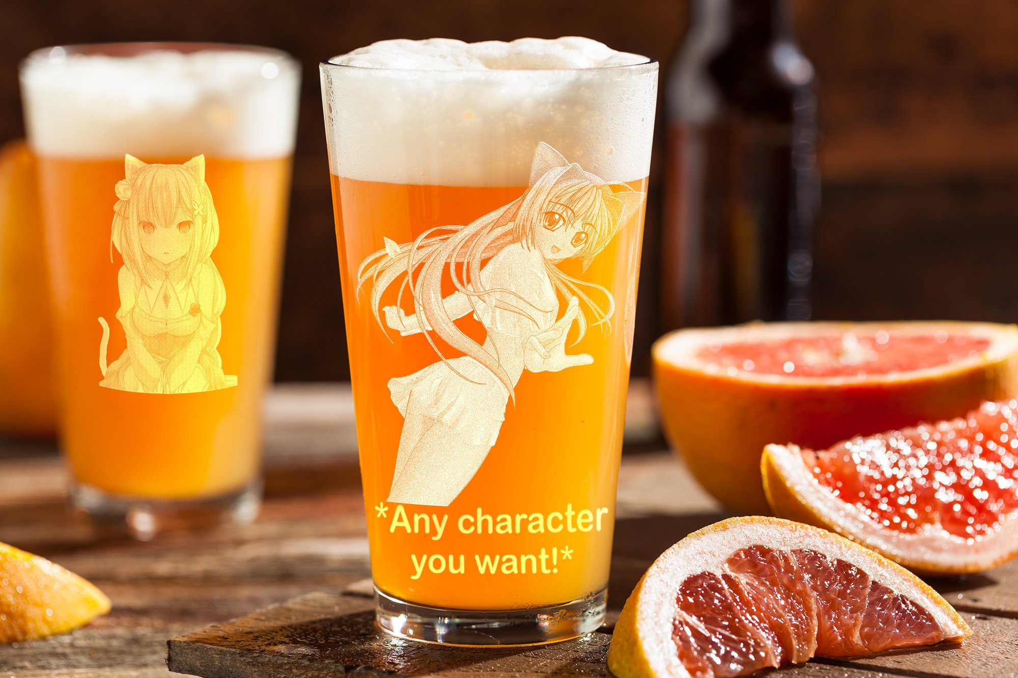 Custom Anime Glass Laser Engraved - Etsy