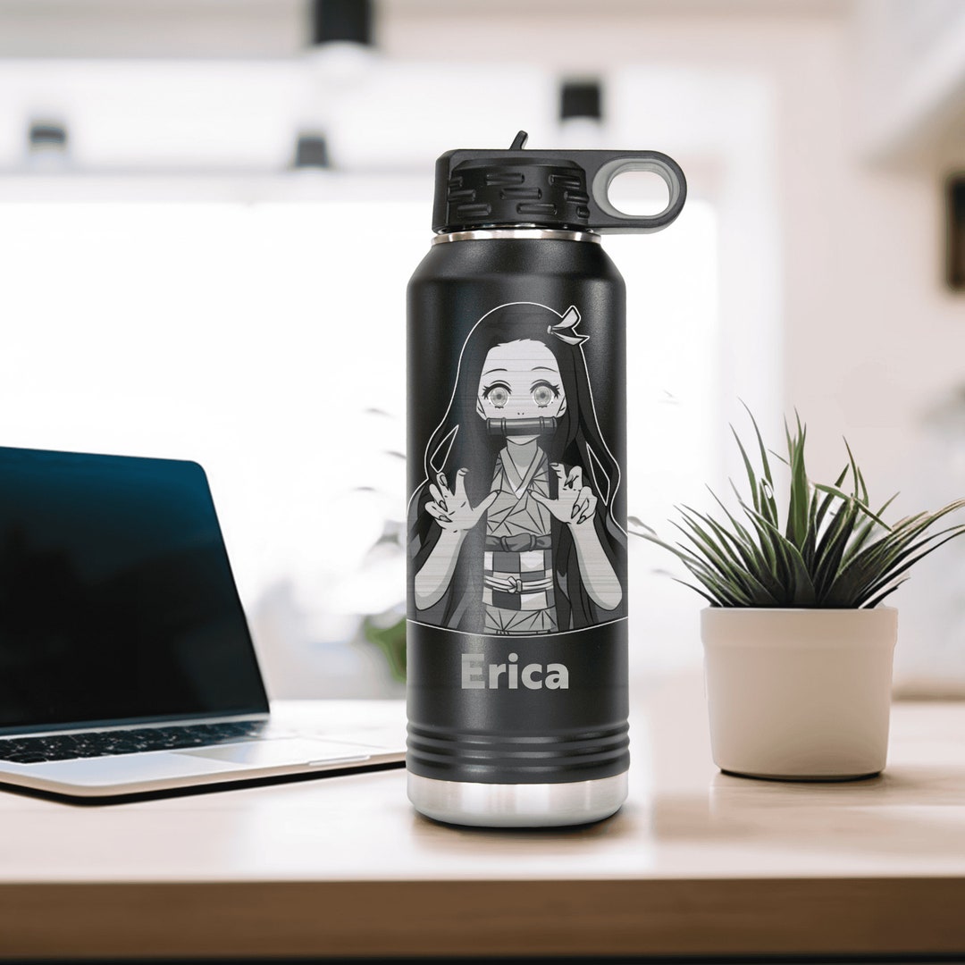Custom Anime Water Bottle, Laser Engraved Anime Water Bottle With ...