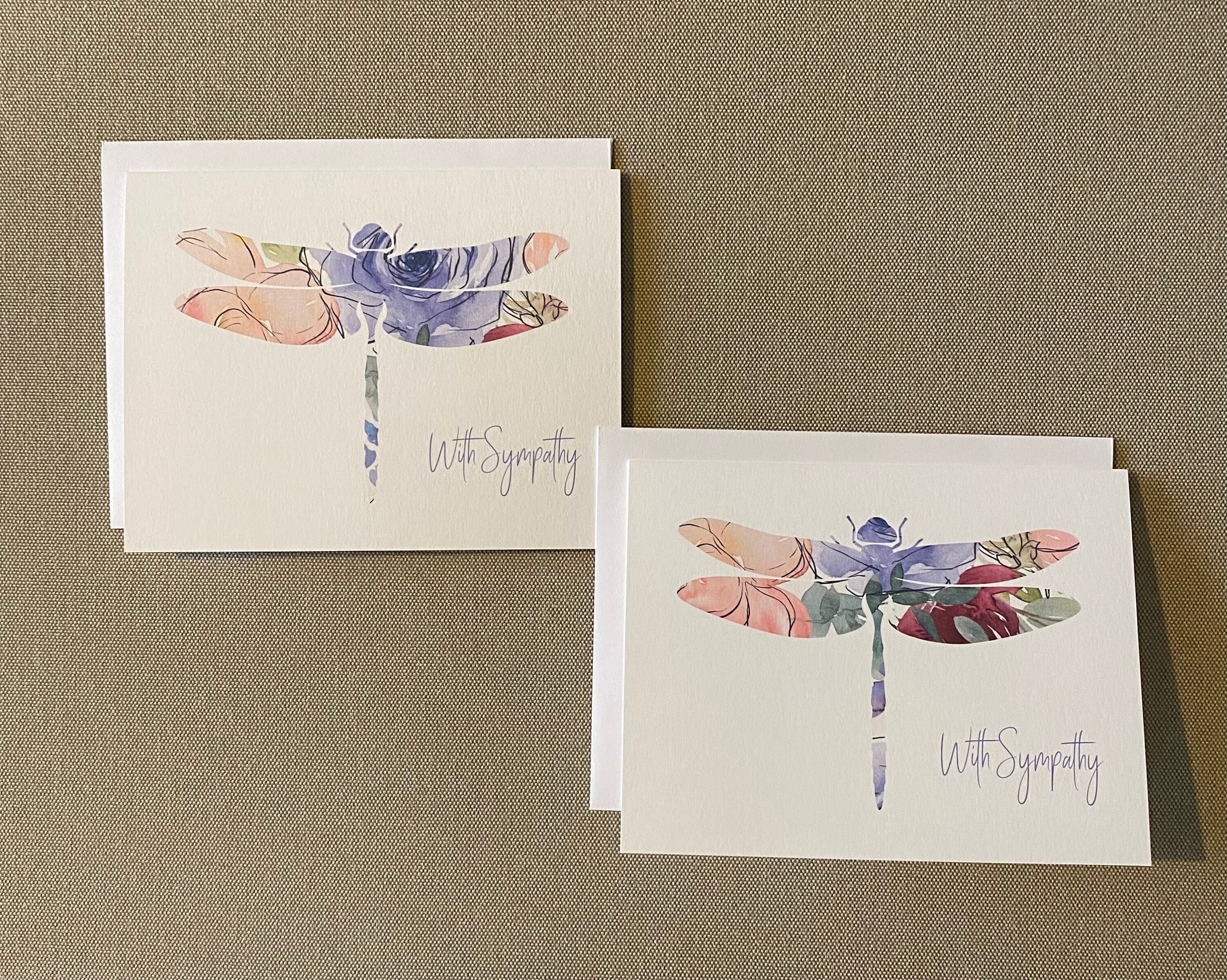 Dragonfly Sympathy Cards, Dragonfly Sympathy Note Cards, Condolence ...