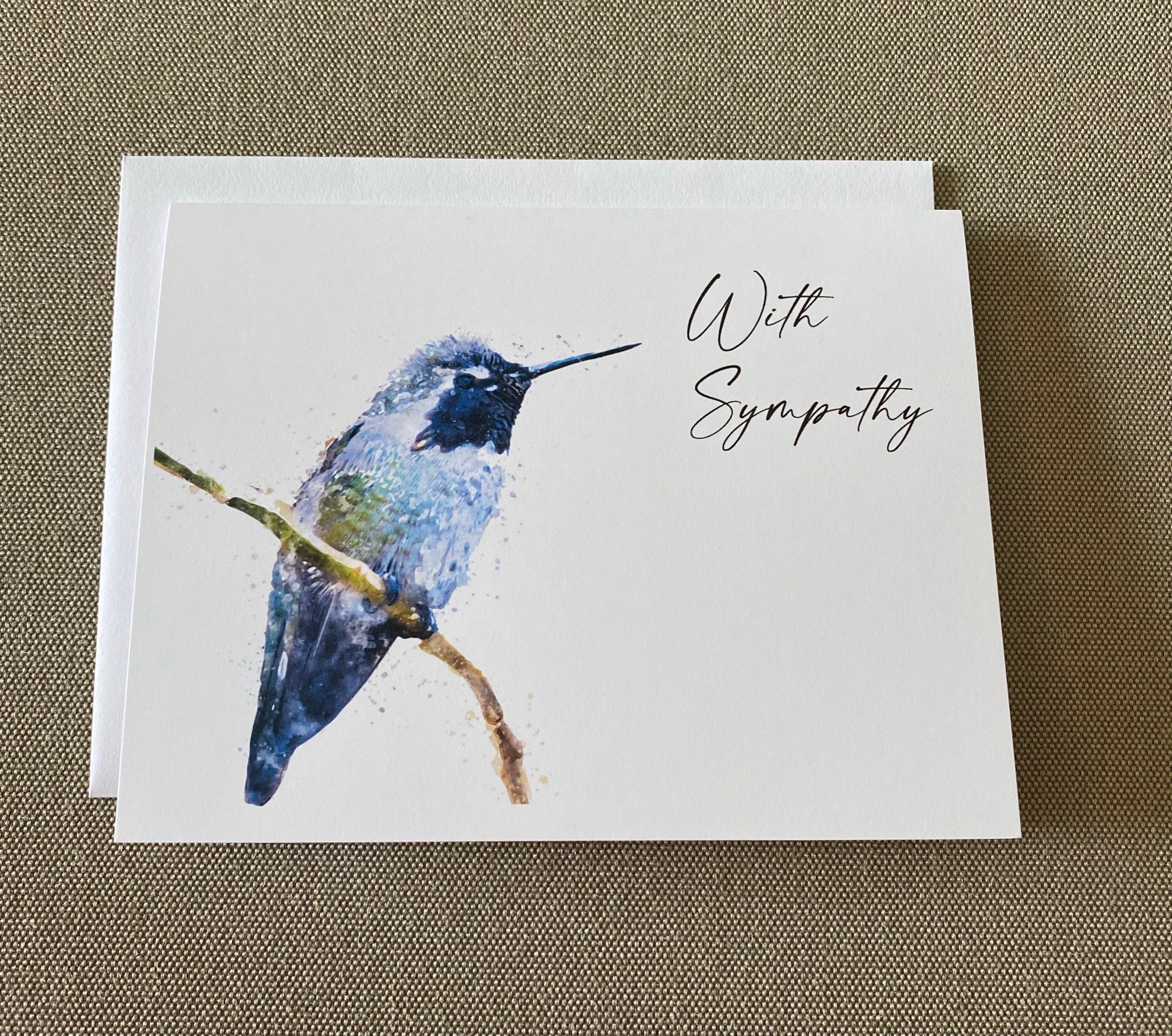 Watercolor Print Hummingbird Sympathy Cards Blank Hummingbird - Etsy