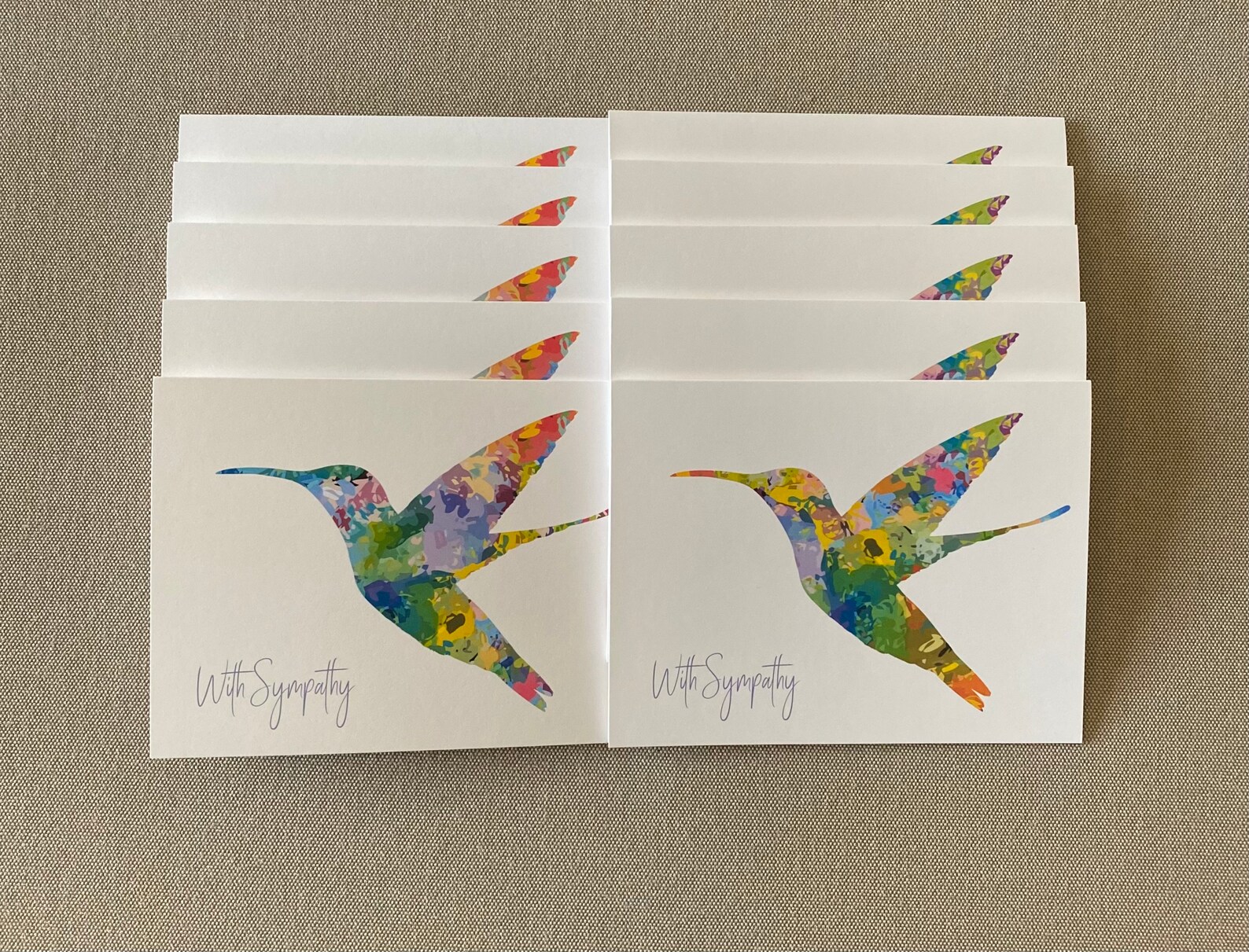 Colorful Hummingbird Sympathy Cards Blank Hummingbird - Etsy