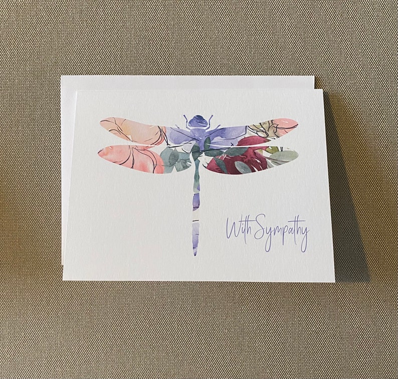 Dragonfly Sympathy Cards, Dragonfly Sympathy Note Cards, Condolence ...