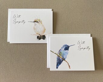 Hummingbird Sympathy Card Thinking of You Card - Etsy