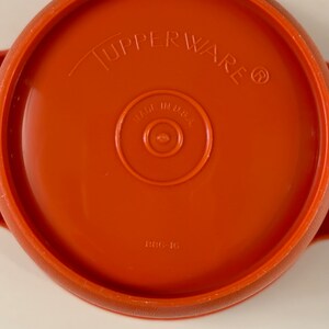 Tupperware, Vintage Orange, Harvest Collection, Burp Lid, Made in the ...