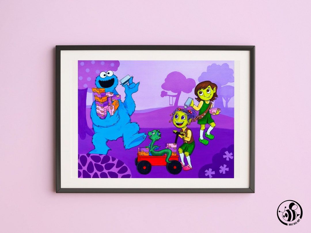 Ghoul Scout - Spooky Art Print - Wall Art - Cookie Monster - Cookie ...