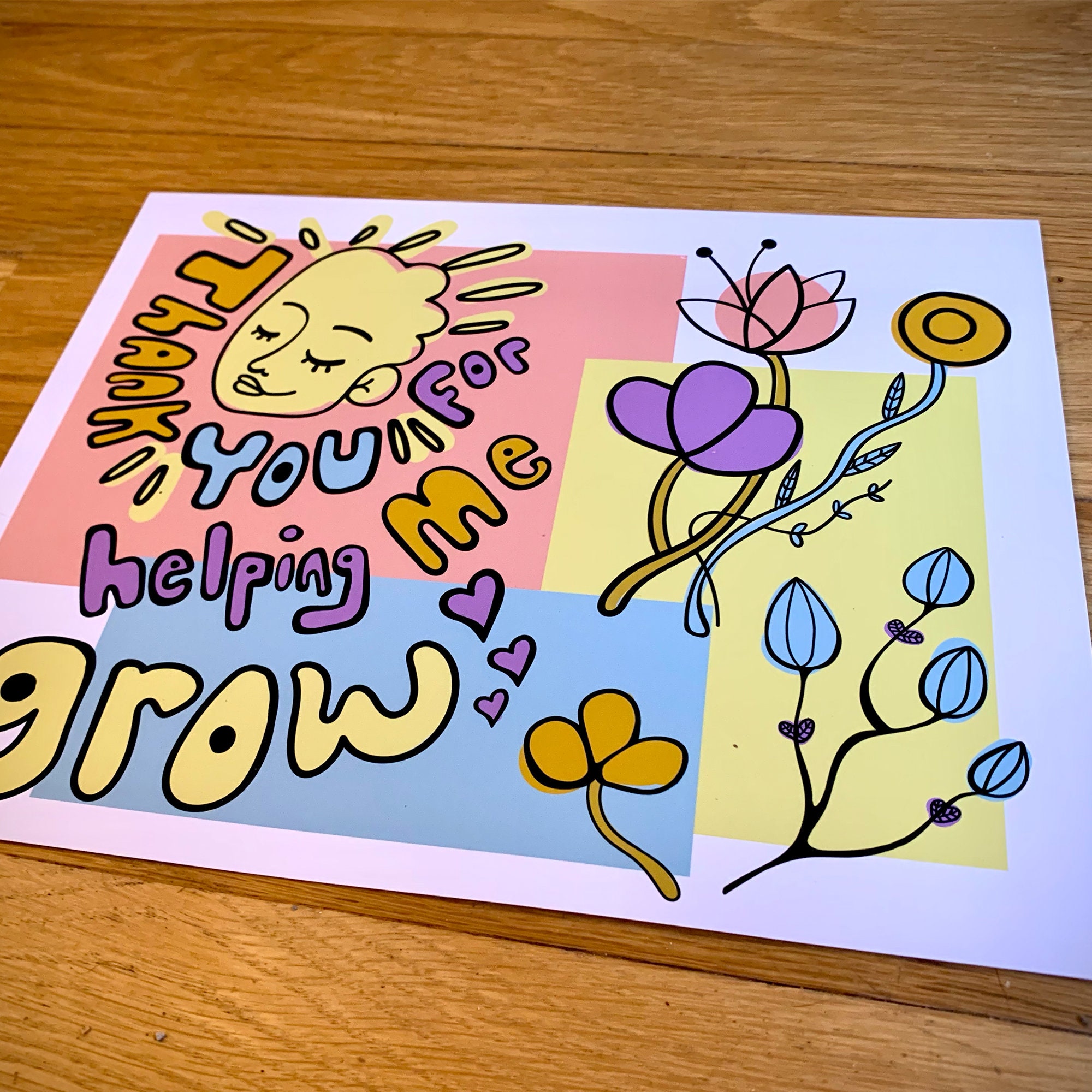 Mothers day gift art print spring decor Midcentury Spring | Etsy