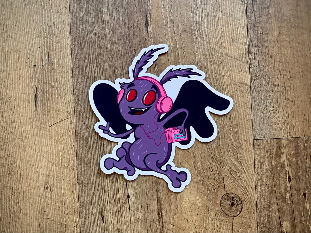 Mothman Magnet | 80s Walkman Art | Durable for Car or Fridge | Pastel ...