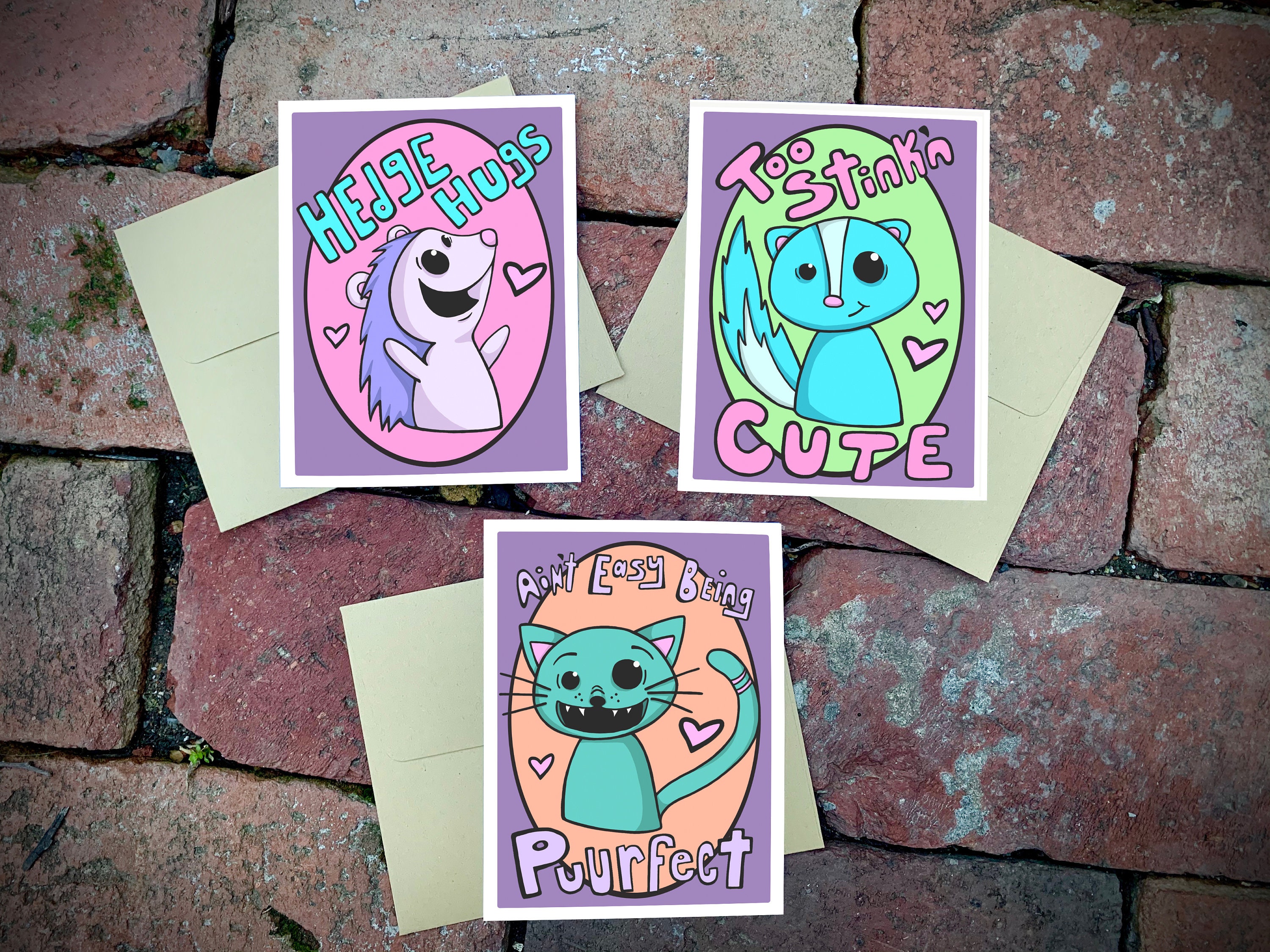 RACCOON Valentine Handmade Card Bundles for Valentines Day - Etsy