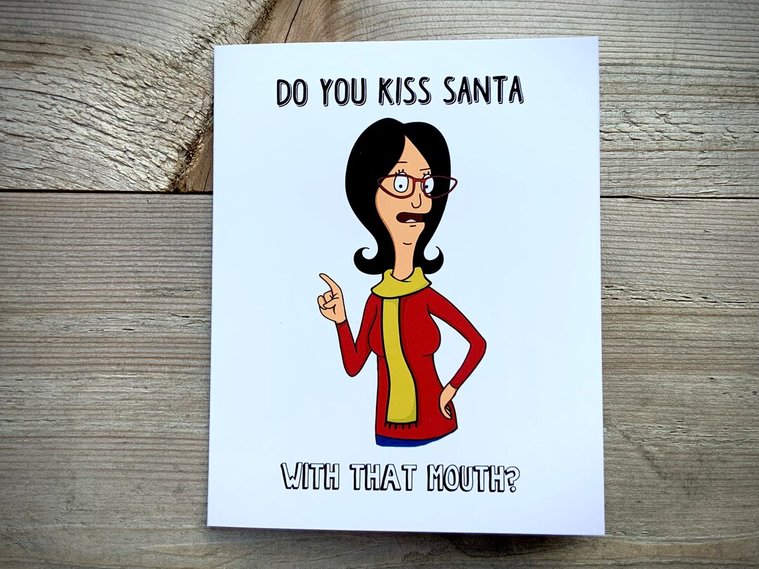 Linda Belcher Bobs Burgers Christmas Card, Funny Cute Holiday Card ...