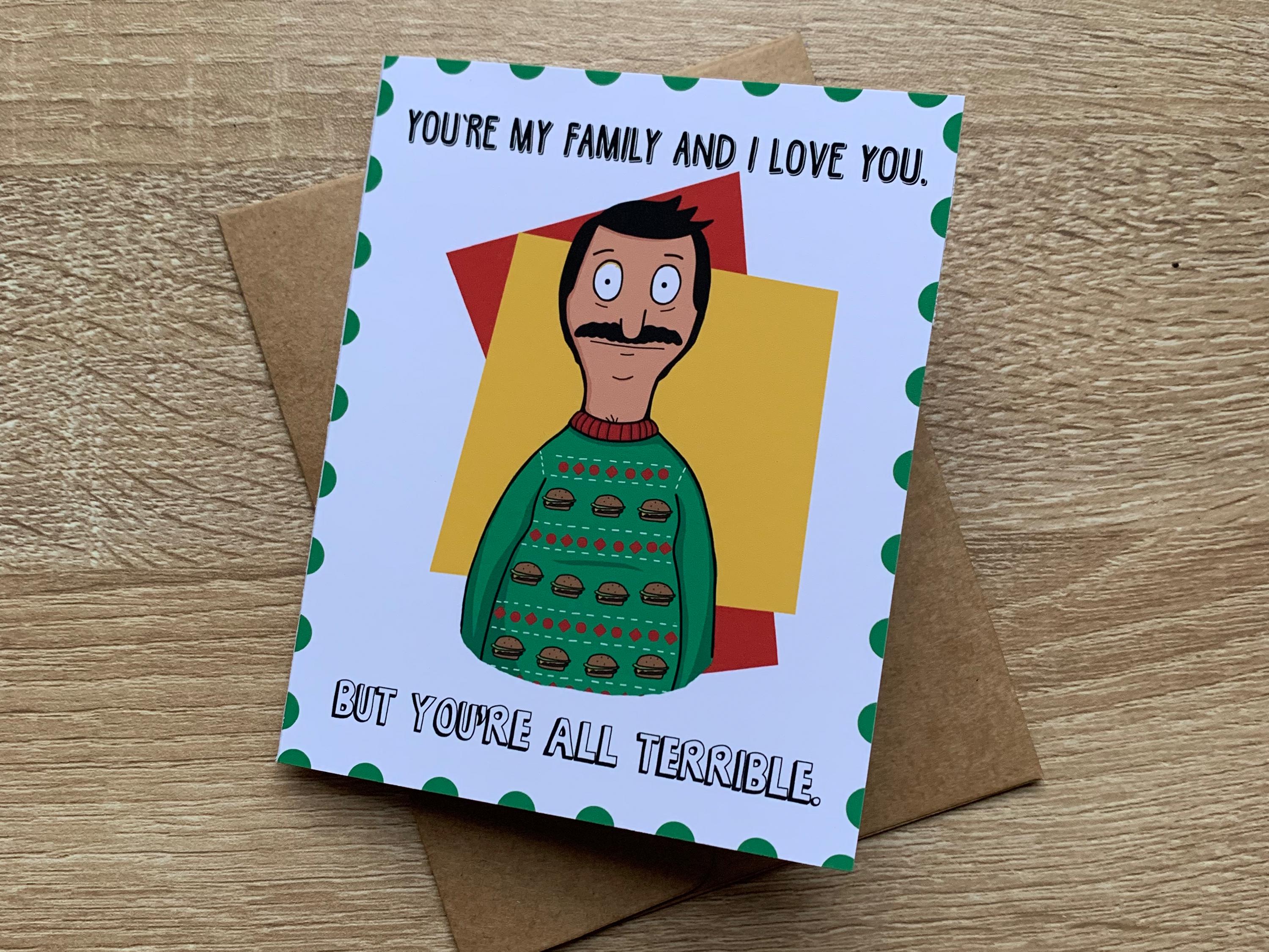 6 Bobs Burgers Holiday Cards - Etsy