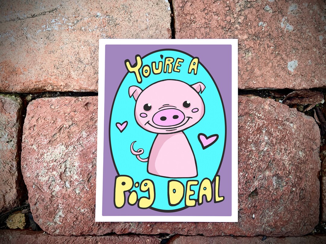 Piggy Valentine, Handmade Card Bundles for Valentines Day, Galentines ...