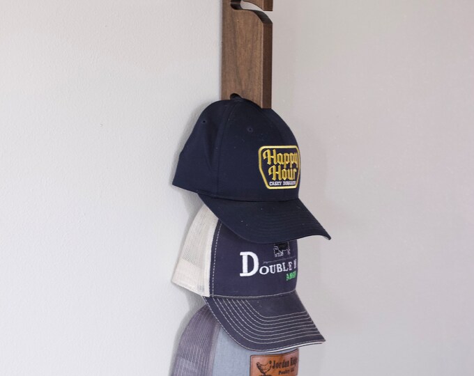 Mini Woodstock Hat Rack for Baseball Caps - 4 Hat Display - Holds 4 ...