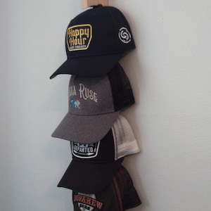 Mini Woodstock Hat Rack for Baseball Caps 4 Hat Display Holds 4 Hats ...