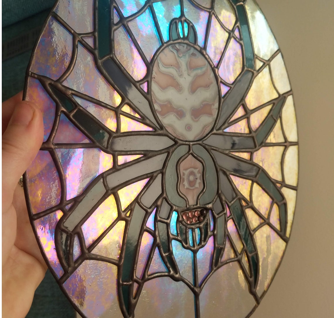 Spider Stained Glass Window. Spider Art. Tarantula Stained | Etsy