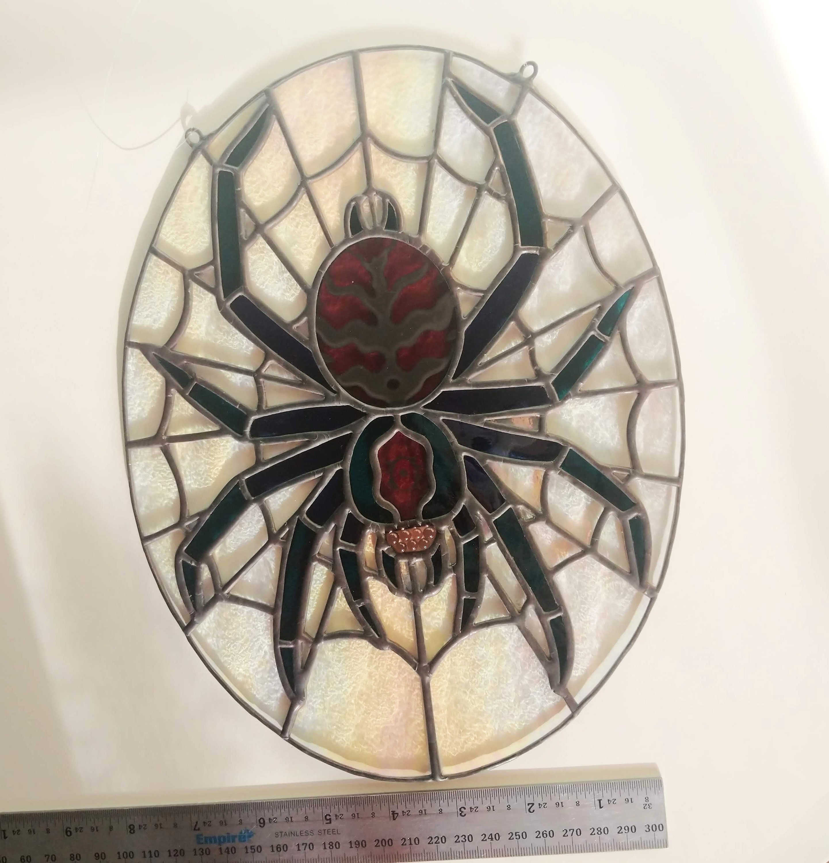 Spider Stained Glass Window. Spider Art. Tarantula Stained | Etsy
