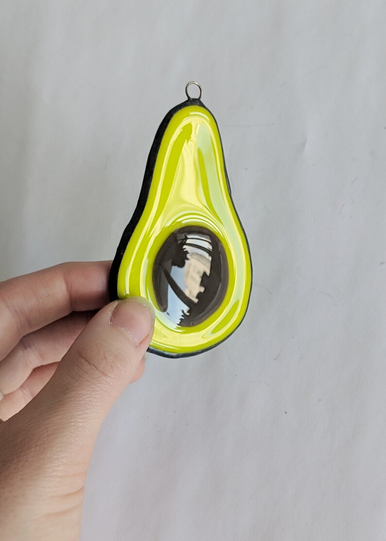 Avocado Stained Glass Suncatcher - Etsy