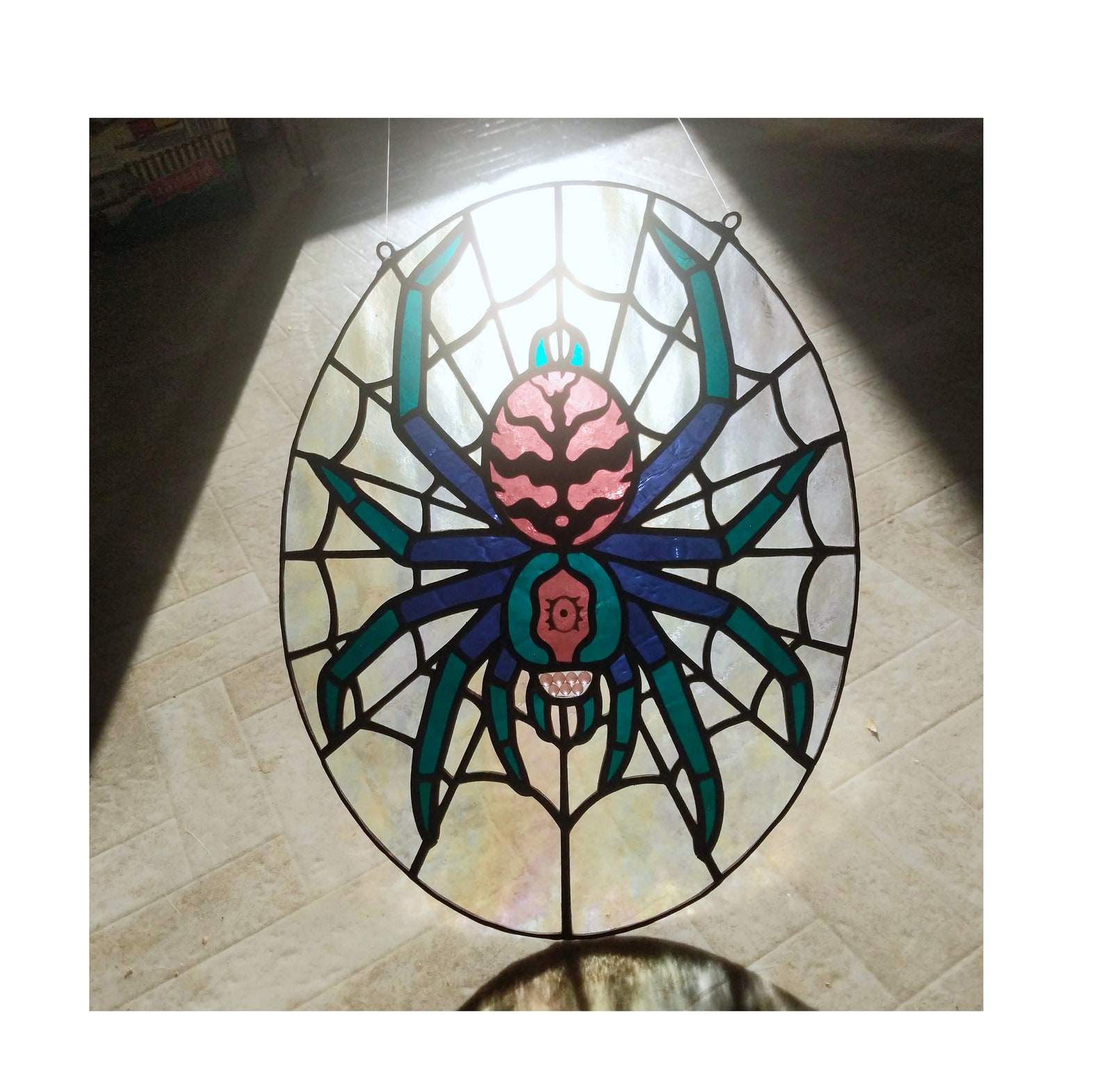 Spider Stained Glass Window. Spider Art. Tarantula Stained - Etsy
