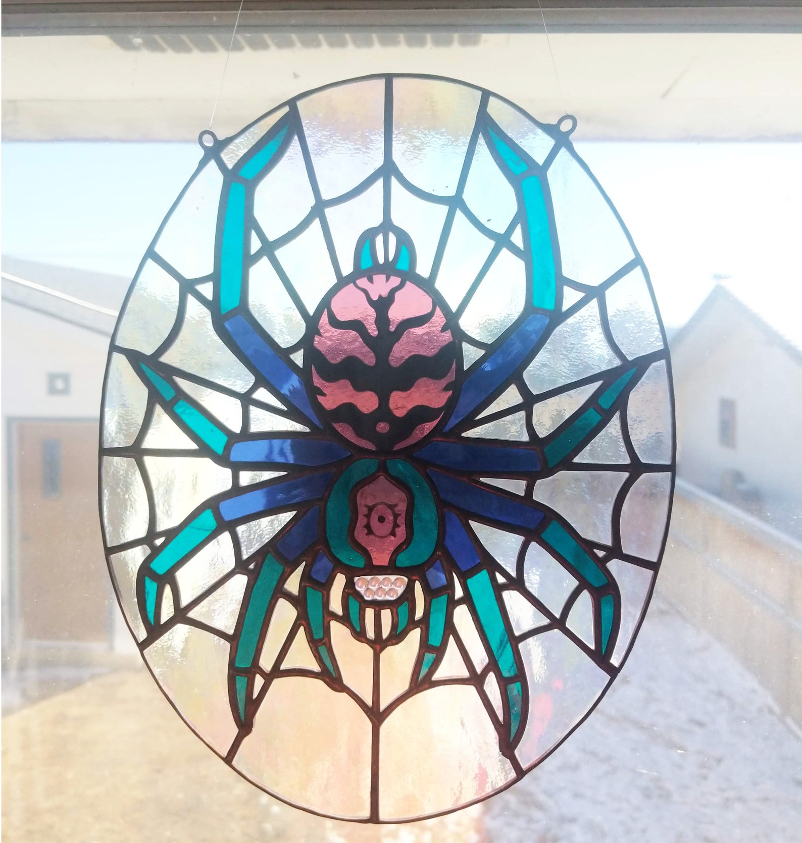 Spider Stained Glass Window. Spider Art. Tarantula Stained | Etsy