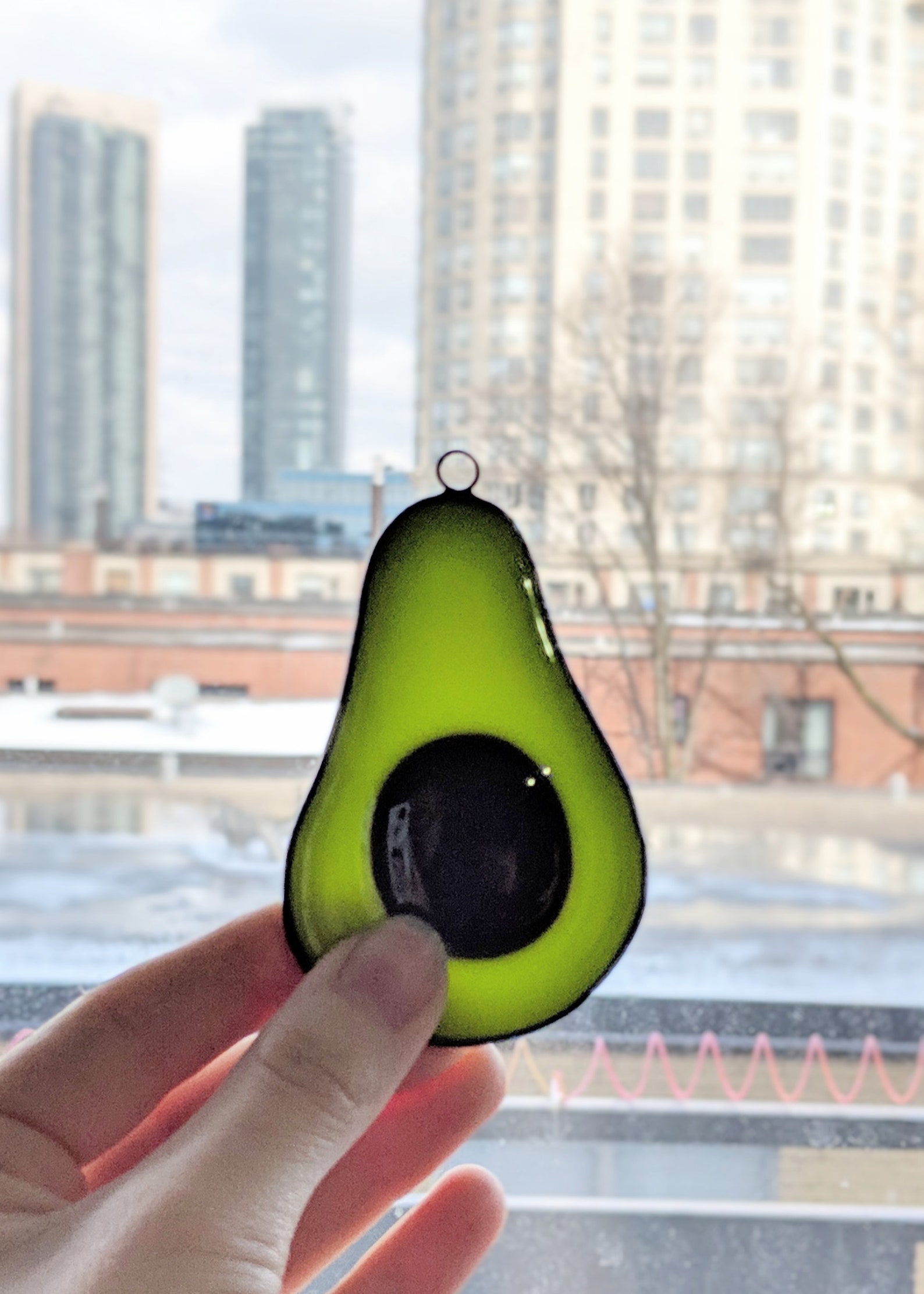 Avocado Stained Glass Suncatcher - Etsy