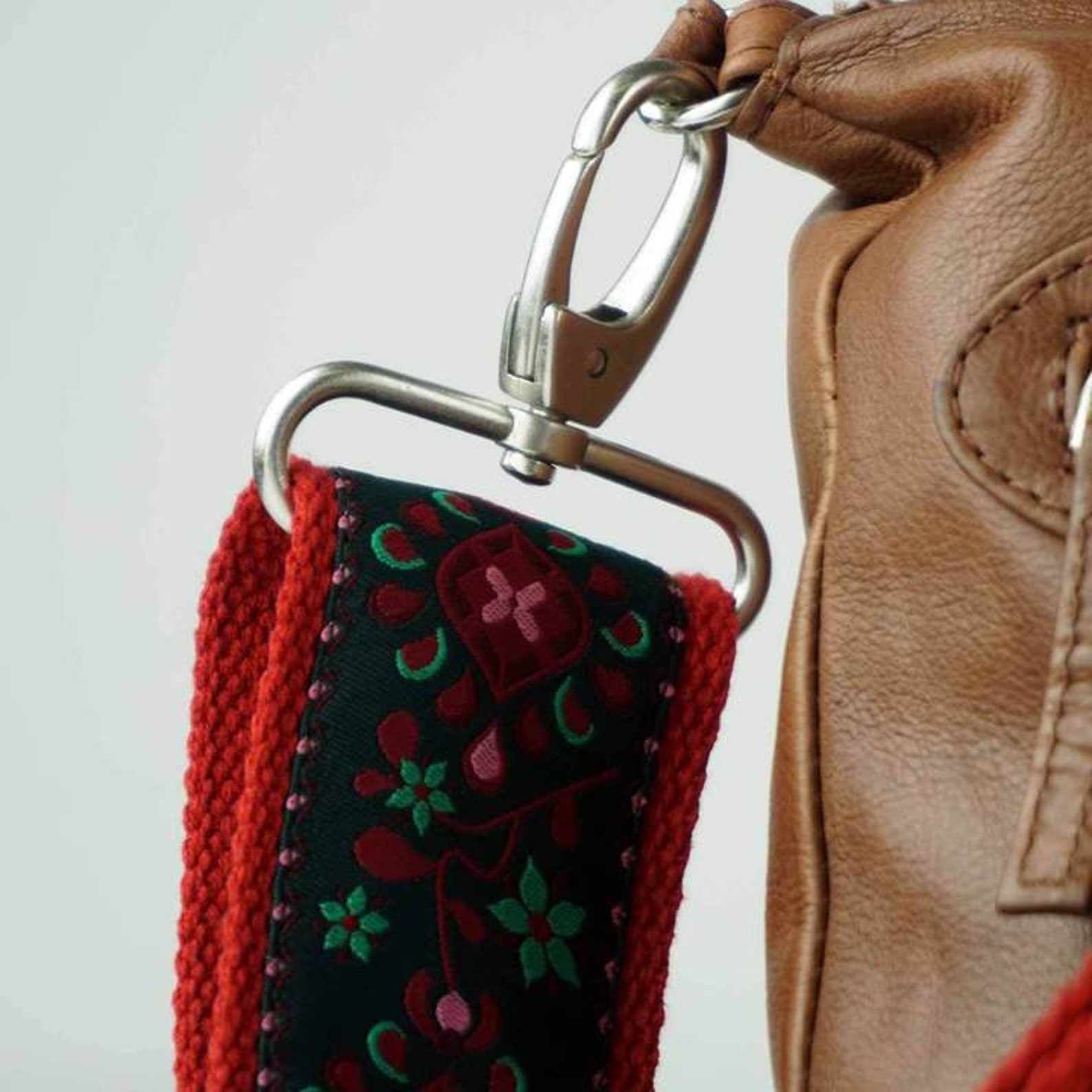 Bag Strap Colorful in Retro Style With Carabiner Carrying - Etsy