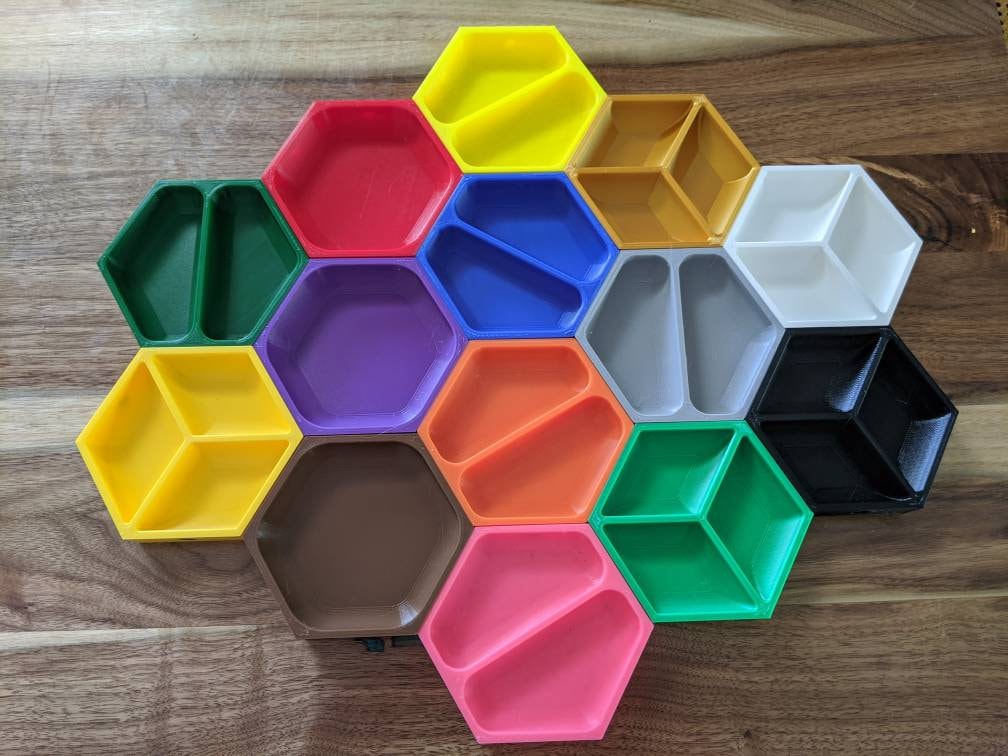 Hexagon Board Game Trays | Etsy
