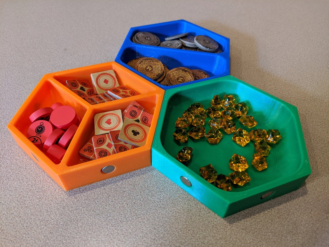 Hexagon Board Game Trays | Etsy