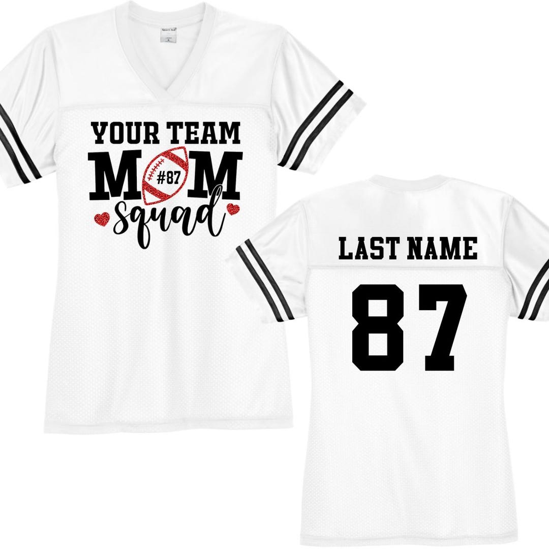 Custom Football Mom Squad Jersey, Football Jersey for Moms ...