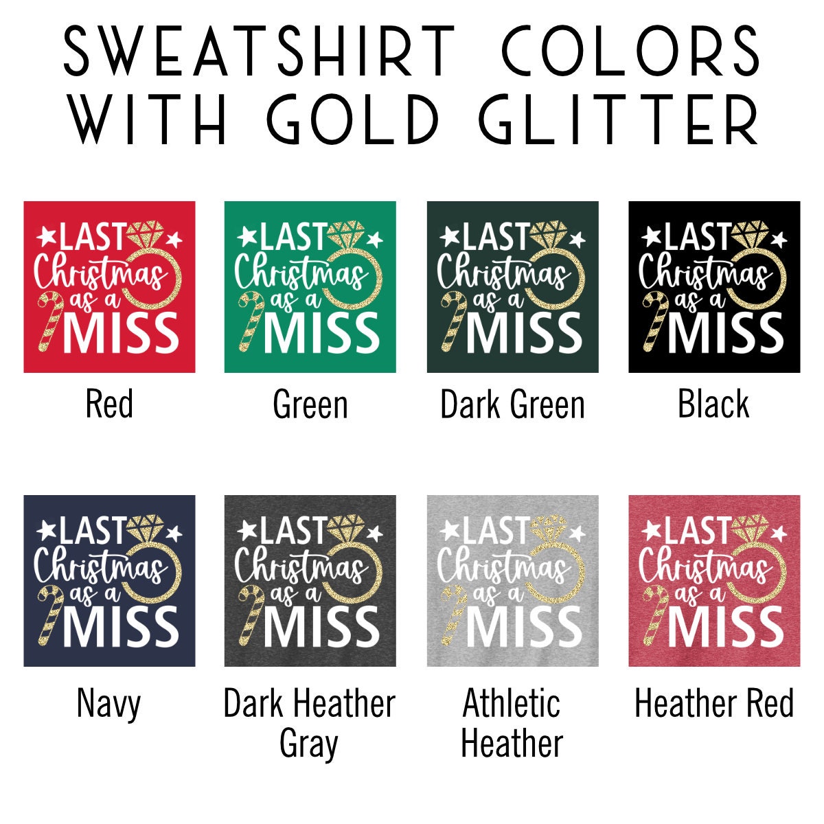 Last Christmas as a Miss Bride Sweatshirt, Custom Bride Sweatshirt ...