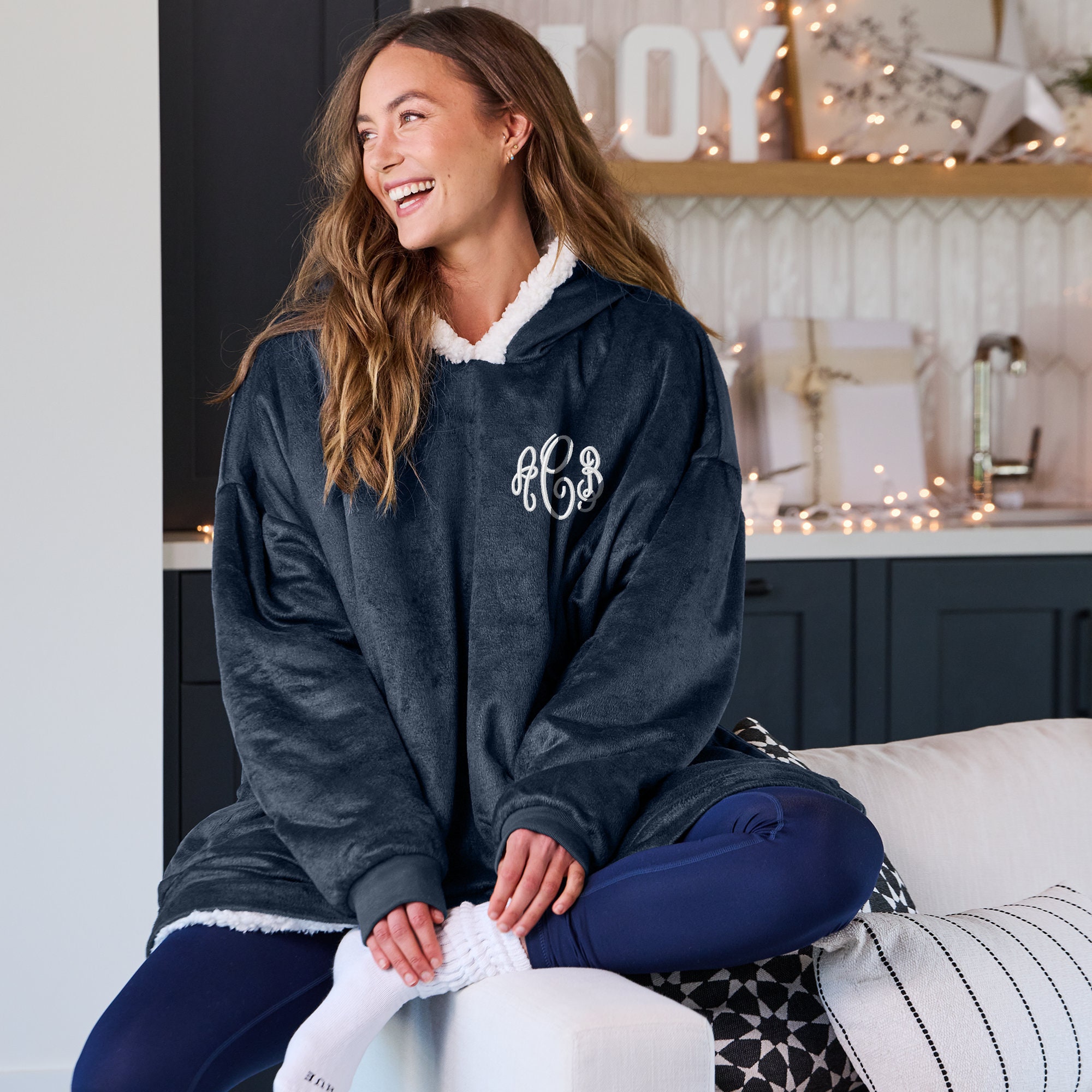 Monogrammed Wearable Blanket, Embroidered Wearable Blanket ...