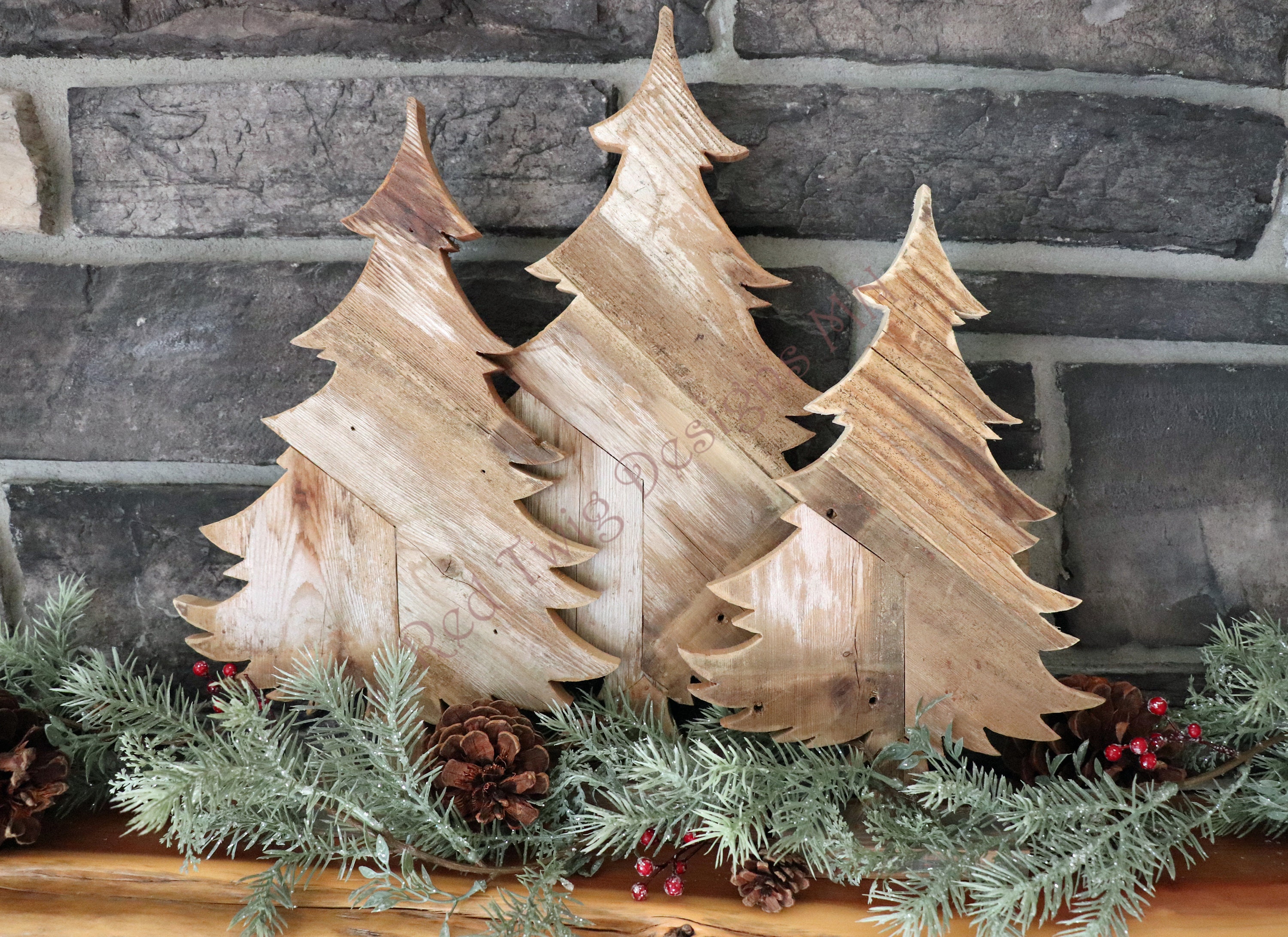 Rustic Pine Tree made from Barn Wood/Weathered Reclaimed | Etsy