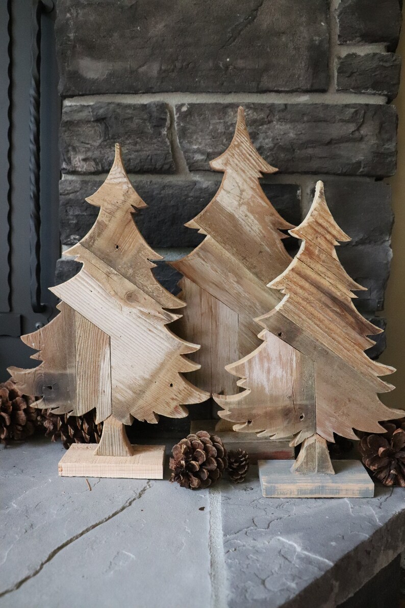 Rustic Pine Tree made from Barn Wood/Weathered Reclaimed | Etsy